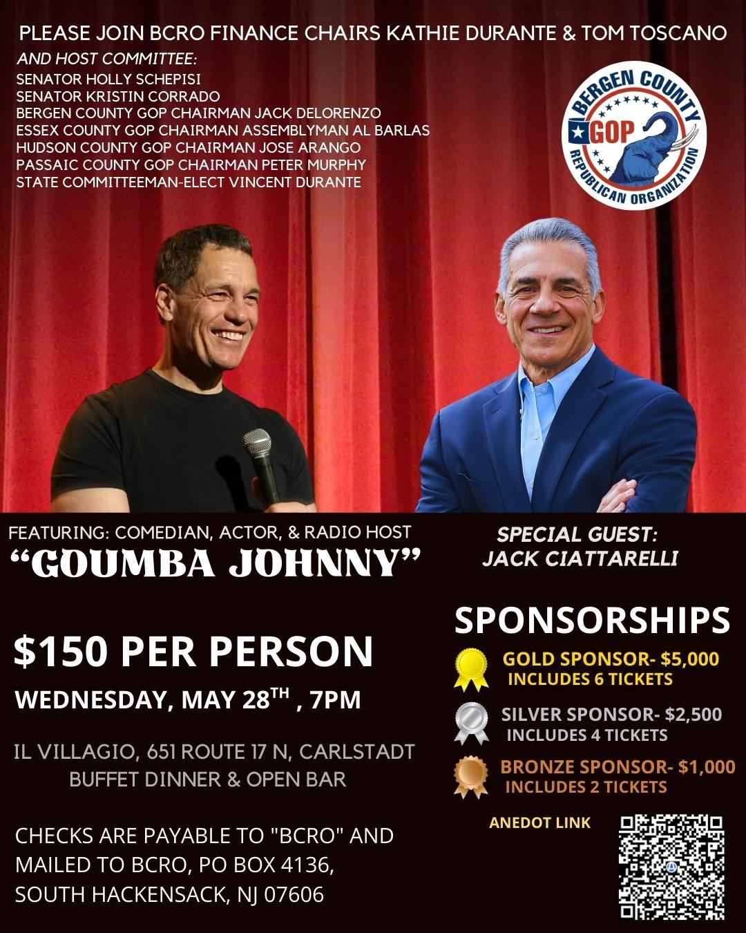 BCRO Fundraiser - Special Guest Jack Ciattarelli featuring Goumba ...